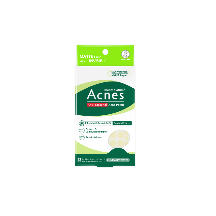 Mentholatum Acnes Anti-Bacterial Day & Night Calendula Patch 52's ...