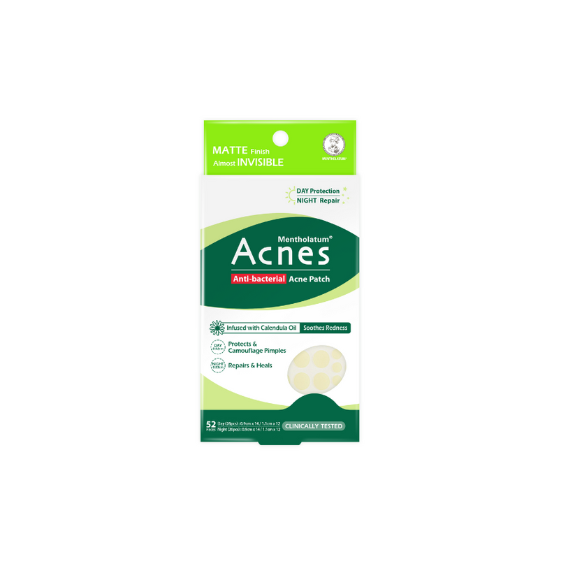Mentholatum Acnes Anti-Bacterial Day & Night Calendula Patch 52's ...